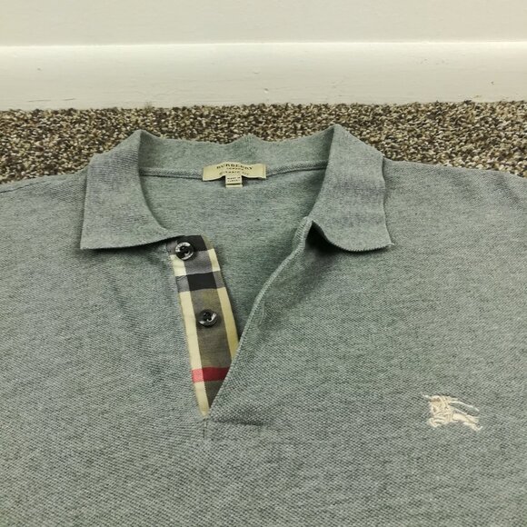 Burberry | Shirts | Burberry London Polo Shirt Nova Check Pique Cotton ...